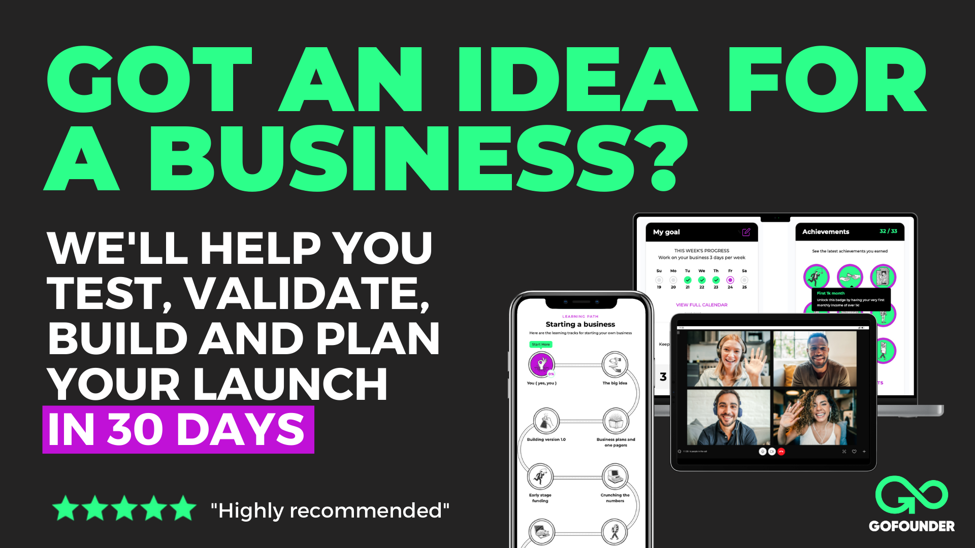 Home | GoFounder - Launch your business idea in 30 days